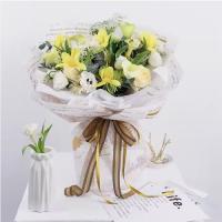 China Flower Letter Printed Personalized Gift Wrapping Paper for Reed Pulp Bouquet Packing for sale