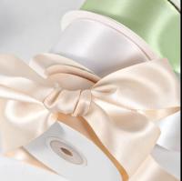 China Polyester 4cm Solid Color Satin Ribbon 196 Colors to Choose for sale