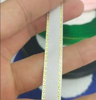 China High Tenacity Satin Ribbons Pink Golden Edge Ribbon Hholesale Gift Packaging Ribbons for sale