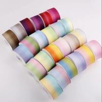 China Two Tone Polyester-Cotton Print Satin Ribbon Hair Bows Material Accessories Gift Flower Wrap for sale