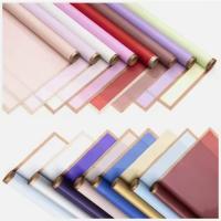 China Golden Edge Waterproof Florist Wrapping Paper 58*58cm for Bouquet Packing for sale