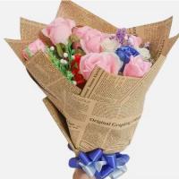 China New Design Printing Newspaper Kraft Wrapping Paper Craft Flower Wrapping Paper For Flowers for sale