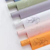 China Multiple Colors  English Words Bouquet Korean Flower hug pattern flower Wrapping Paper for sale