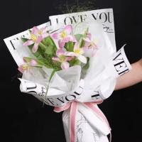 China Multiple Colors  English Words Bouquet Korean Flower hug pattern flower Wrapping Paper for sale