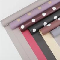 China korean flowers dot pattern wrapping paper florist flower wrapping paper flower bouquet for valentine's day for sale