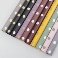 China korean flowers dot pattern wrapping paper florist flower wrapping paper flower bouquet for valentine's day for sale