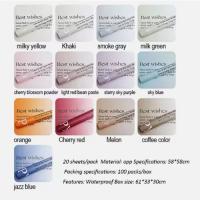 China Alphabet Pattern Plastic Waterproof Flower Wrapping Paper Flower Packaging Paper Wrap gift crepe papers packaging for sale