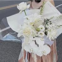China White thickened Gift Wrap Waterproof Florist Bouquet Wrapping Paper Korean Wrapping Paper for sale