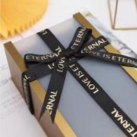China Polyester Letters Classic Eternal Love Thread Ribbon Roll for Bouquet and Gift Wrapping for sale