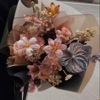 China 58CM * 58CM Customized Maillard Series Wrapping Paper for Florist DIY Flower Wrapping for sale