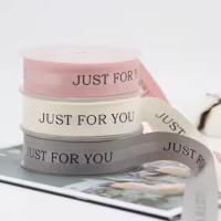 China Craft DIY High Light 6mm Polyester Gift Packing Ribbon with JUST FOR YOU Logo for sale