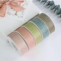 China Polyester Gift Packing Ribbon Design Bamboo Joint Double Face Woven Grosgrain for Craft for sale