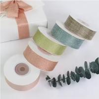 China Polyester Gift Packing Ribbon Design Bamboo Joint Double Face Woven Grosgrain for Craft for sale