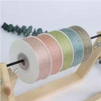 China Polyester Gift Packing Ribbon Design Bamboo Joint Double Face Woven Grosgrain for Craft for sale