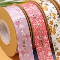 China Polyester Gift Packing Ribbon Custom Print Satin Ribbon for Eco-Friendly Bouquet for sale