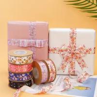 China Polyester Gift Packing Ribbon Custom Print Satin Ribbon for Eco-Friendly Bouquet for sale