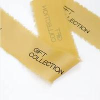 China Silk Screen Printed Chiffon Satin Ribbon in Many Colors for Custom Torn Edge Wrapping for sale