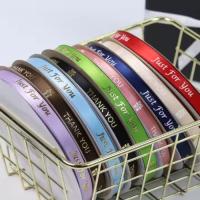 China Recyclable Satin Ribbon Custom Designed Printed Logo Thank You Gift By Requirement for sale