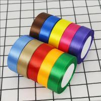 China Polyester Satin Ribbon Roll in Solid Color for Sustainable Gift Wrapping for sale