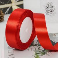 China Polyester Satin Ribbon Roll in Solid Color for Sustainable Gift Wrapping for sale