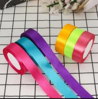 China Polyester Satin Ribbon Roll in Solid Color for Sustainable Gift Wrapping for sale