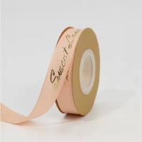 China High Light Custom Gold Foil 3D Embossed Satin Ribbon Polyester Material for Birthday Decorations for sale