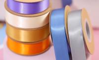 China Polyester Satin Gift Wrap Ribbon 196 Colors for Single and Double Face for sale