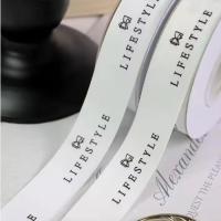 China Custom Printed Polyester Grosgrain Ribbon Cotton Herringbone Tape Roll in Many Colors for sale