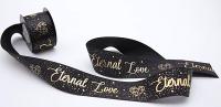China Sustainable Gift Wrap Ribbon with Customized Logo Double Faced Satin for sale