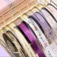 China Sustainable Gift Wrap Ribbon with Customized Logo Double Faced Satin for sale