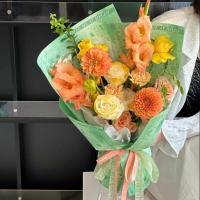 China Antistatic Florist Wrapping Paper with Waterproof and Embossed Art Rose Blossom Design for sale