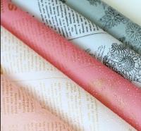China 60cm*60cm Personalized Flower Wrapping Paper with Fashion Flower Letter Print for sale