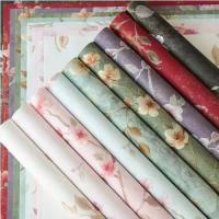 China high Grade Mixed Pulp Embossed Flower Wrapping Paper for Chinese Retro Art Printing for sale