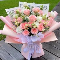 China Florist Bouquet Wrapping Paper Waterproof Multicolor Solid Color Paper for Flowers 58*58cm for sale