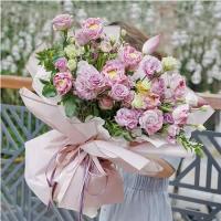 China Colorful Waterproof Golden Edge Florist Wrapping Paper for Bouquet Packing 58*58cm for sale