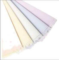 China Flower Wrapping Paper With Lace Edge Glassine Paper In Customized Color For Packaging for sale