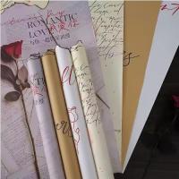 China Waterproof Florist Wrapping Bouquet Packing Paper Love Letters Print Flower Wrapping Paper for sale