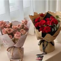 China Waterproof Florist Wrapping Bouquet Packing Paper Love Letters Print Flower Wrapping Paper for sale