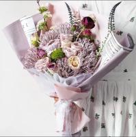 China Customized Soft Hand Feeling Bioside Flower Wrapping Paper for DIY Florist Bouquets for sale