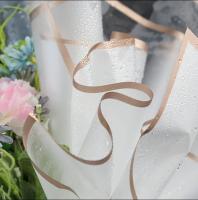 China Smooth Golden Edge Flower Wrapping Paper 58CM * 58CM Customized for Florist Packaging for sale