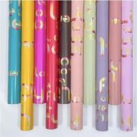 China 58*58cm Flower Wrapping Paper Waterproof Korean Packaging Many Colors for sale