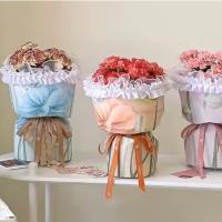 China Waterproof Custom Floral Wrapping Paper for Bouquet Korea Style Mixed Pulp Flower Painting for sale