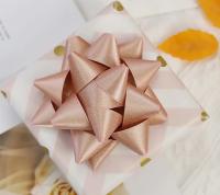 China High Tenacity Gift Wrapping Satin Ribbon with Custom Printed Logo and Rose Gold Foil for sale