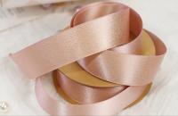 China High Tenacity Gift Wrapping Satin Ribbon with Custom Printed Logo and Rose Gold Foil for sale