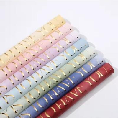 China Korean Gifts Wrap Paper 58*58cm Waterproof Florist Wrapping for Colorful Bouquets for sale