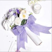 China Wired Burlap Ribbons Roll for Gift Wrap in 63mm 10yards Package Size 10X10X10 cm for sale