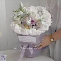China 3D Print Mixed Pulp Art Paper Flower Wrapping Paper for Colorful Bouquet Wrapping for sale