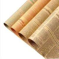 China Waterproof Flower Bouquet Wrapping Paper Kraft Paper Newspaper Design Many Colors 50g for sale