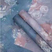 China 50g Hot Waterproof Designer Wrapping Paper for Flowers Green Floral Flower Painting for sale