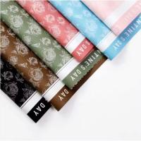 China Direct Mixed Pulp 50g Waterproof Flower Wrapping Paper with Rose Printed Bouquet Design for sale